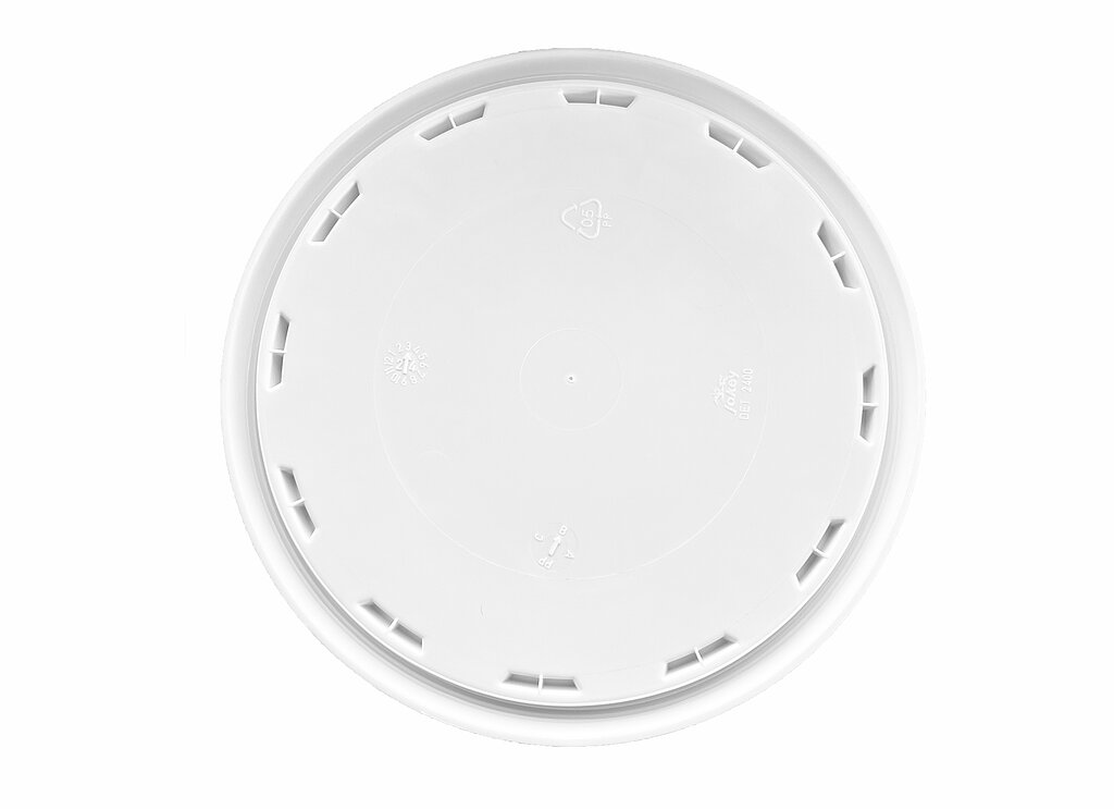 Snap lid of PP for mouth in white