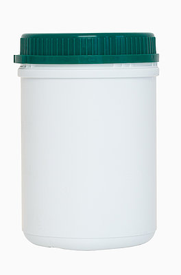 UN screw cap can, 650 ml of HDPE in white with UN approval