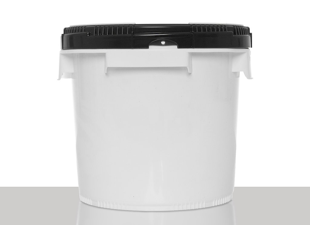 Screw lid bucket, 6,0 l of HDPE in white with UN approval